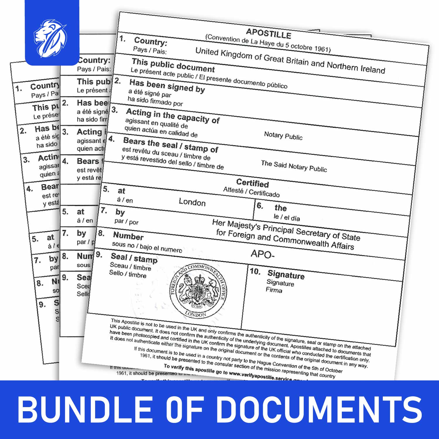 Express Apostille Service for Bundle of Documents – Apostille Online